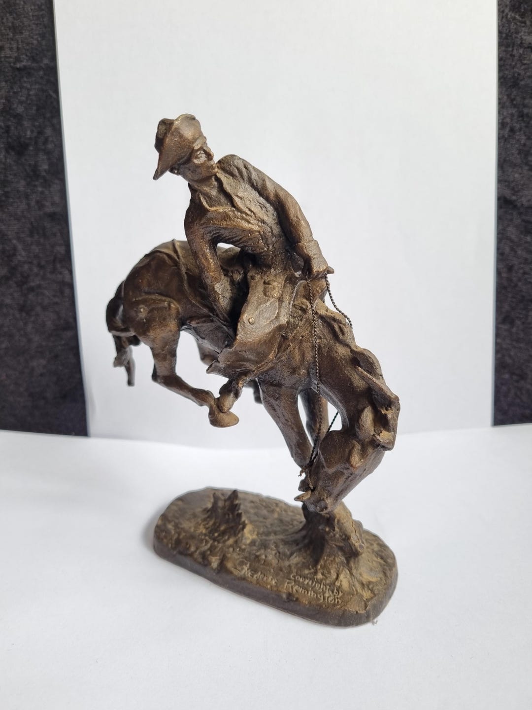 Vintage Franklin Mint 1988 “the Outlaw ” Bronze Statue. Official Issue ...