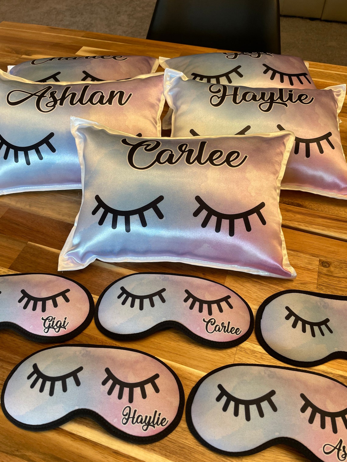 Personalized Pajama Party Kit (pillow and Eye Mask), Sleepover Party ...