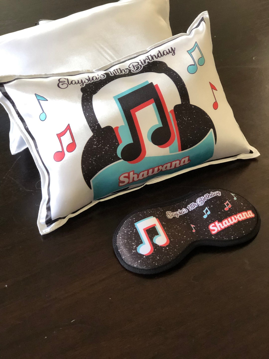 Personalized Pajama Party Kit (pillow and Eye Mask), Sleepover Party ...