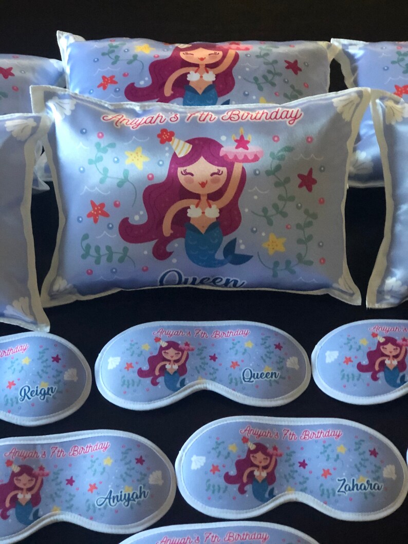 Personalized Pajama Party Kit Sleeping Mask Small Pillow - Etsy