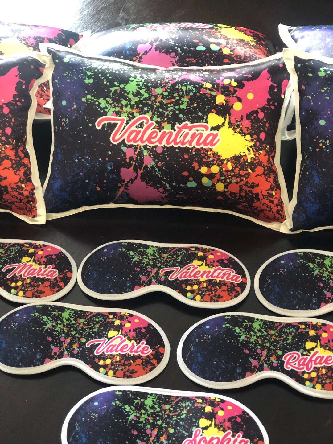 Personalized Pajama Party Kit, Sleepover Party Favors, Neon ...