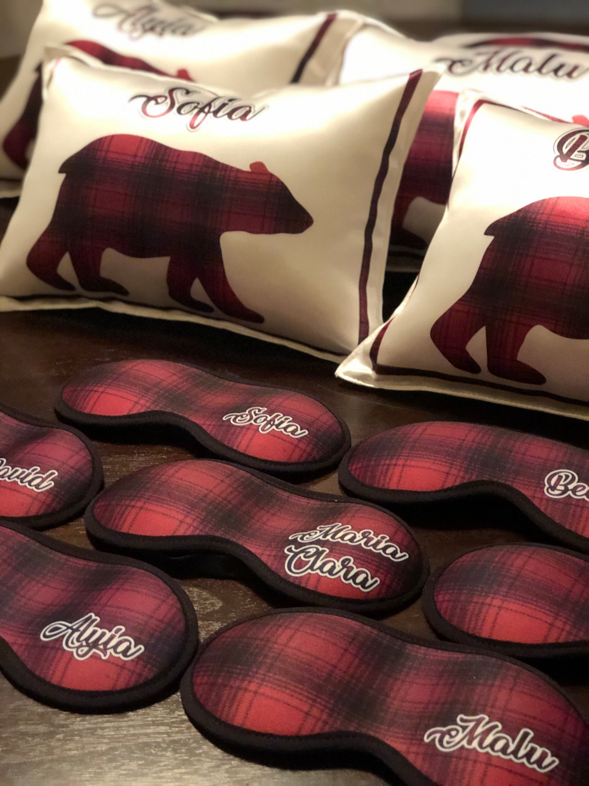 Personalized Pajama Party Kit pillow and Eye Mask Sleepover - Etsy