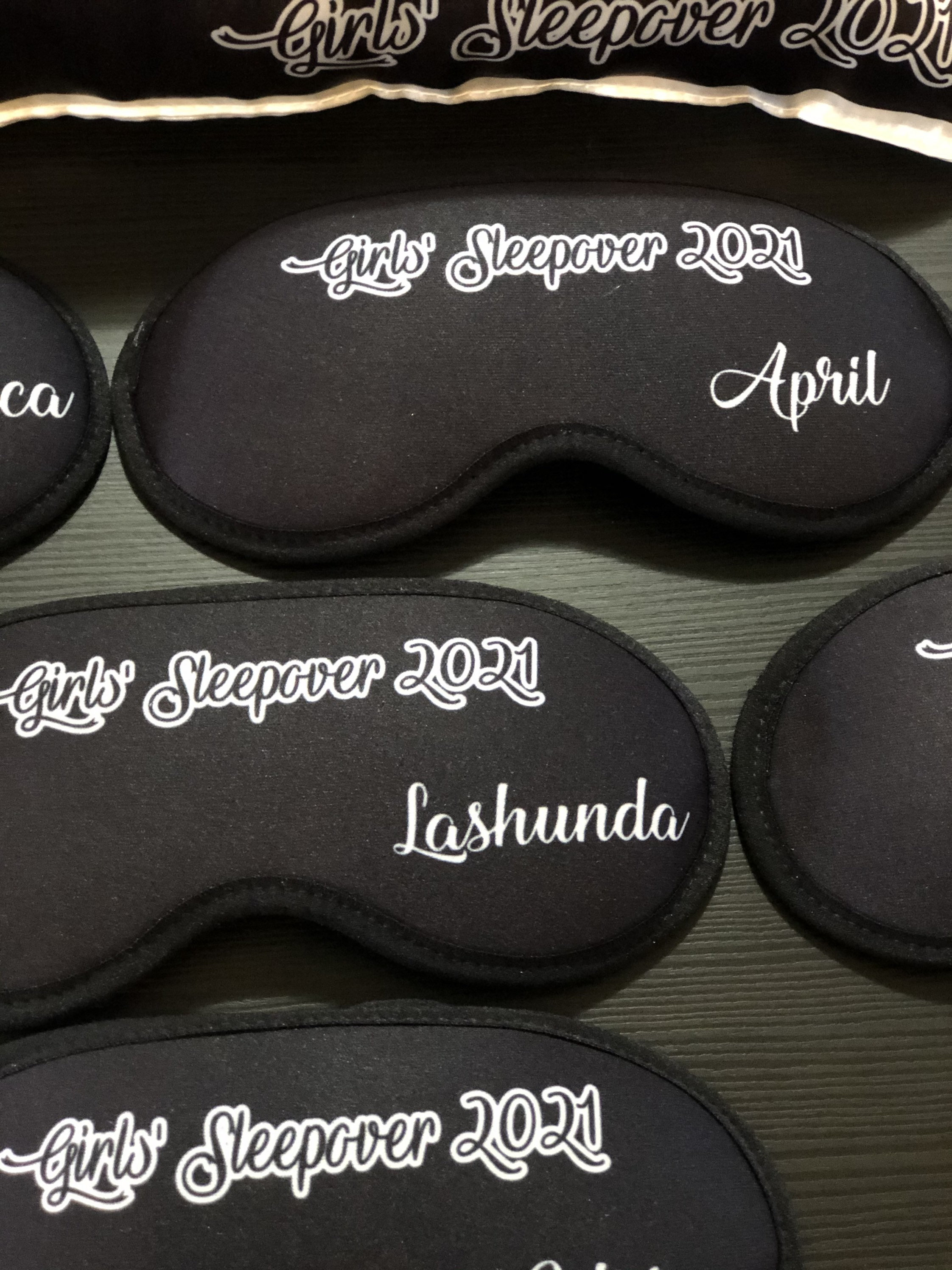 Personalized Pajama Party Kit pillow and Eye Mask Sleepover - Etsy