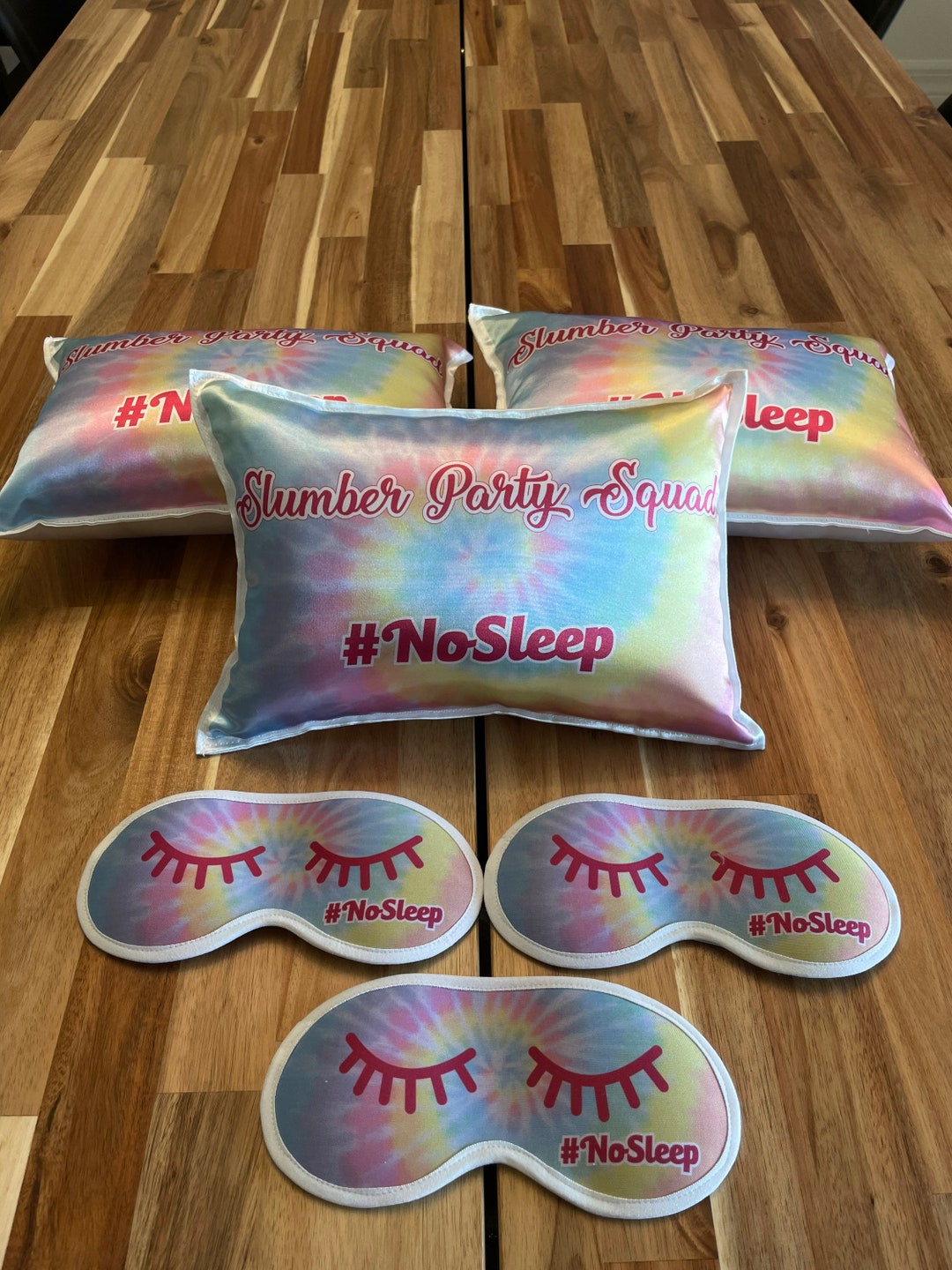Personalized Slumber Party Squad Kit (pillow and Eye Mask), Sleepover ...