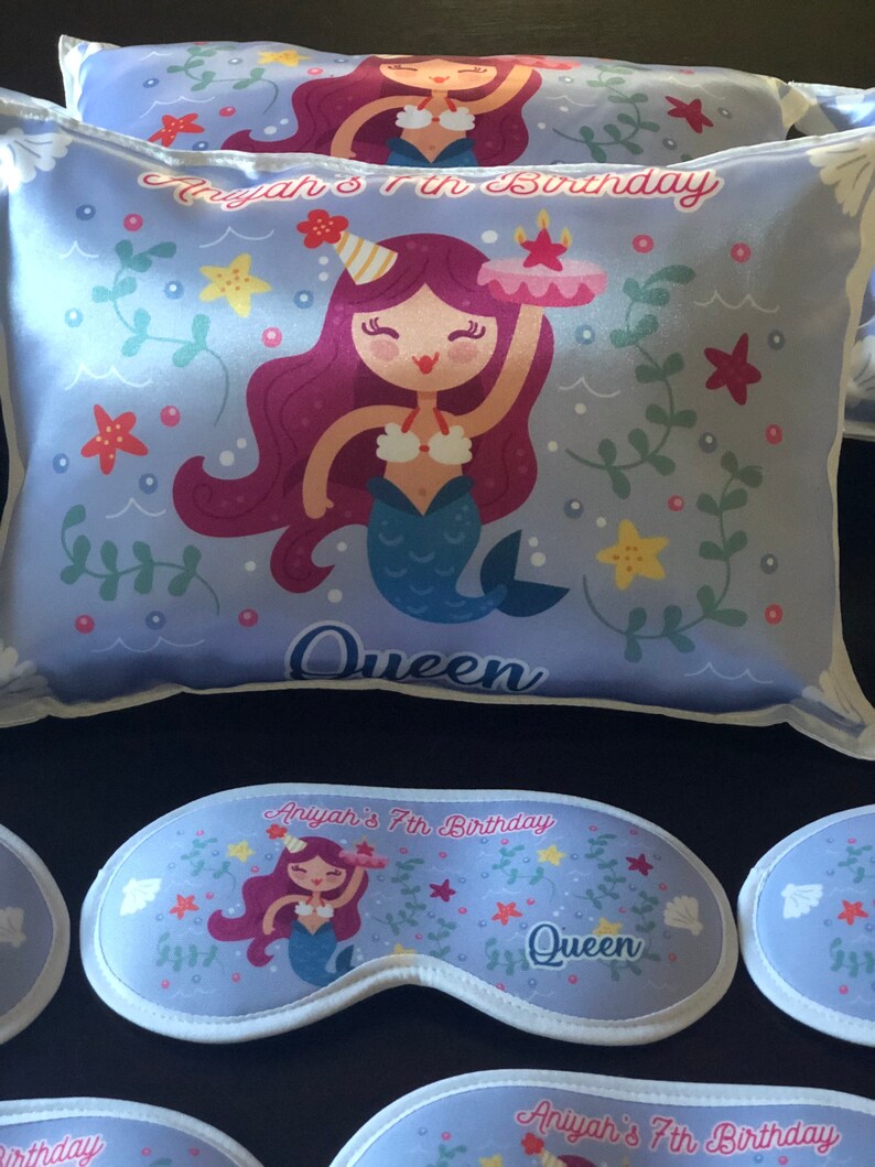 Personalized Pajama Party Kit Sleeping Mask Small Pillow - Etsy