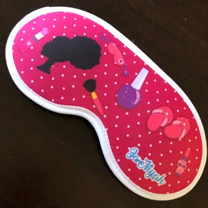Personalized Pajama Party Kit, Sleeping Mask, Inspired in Black Barbie ...