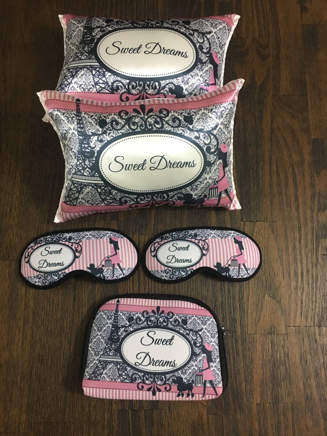 Personalized Pajama Party Kit, Sleeping Mask, Small Pillow, Toothbrush ...