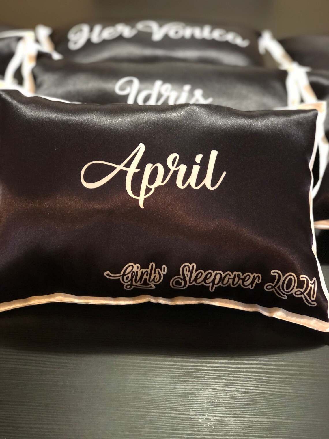 Personalized Pajama Party Kit pillow and Eye Mask Sleepover - Etsy