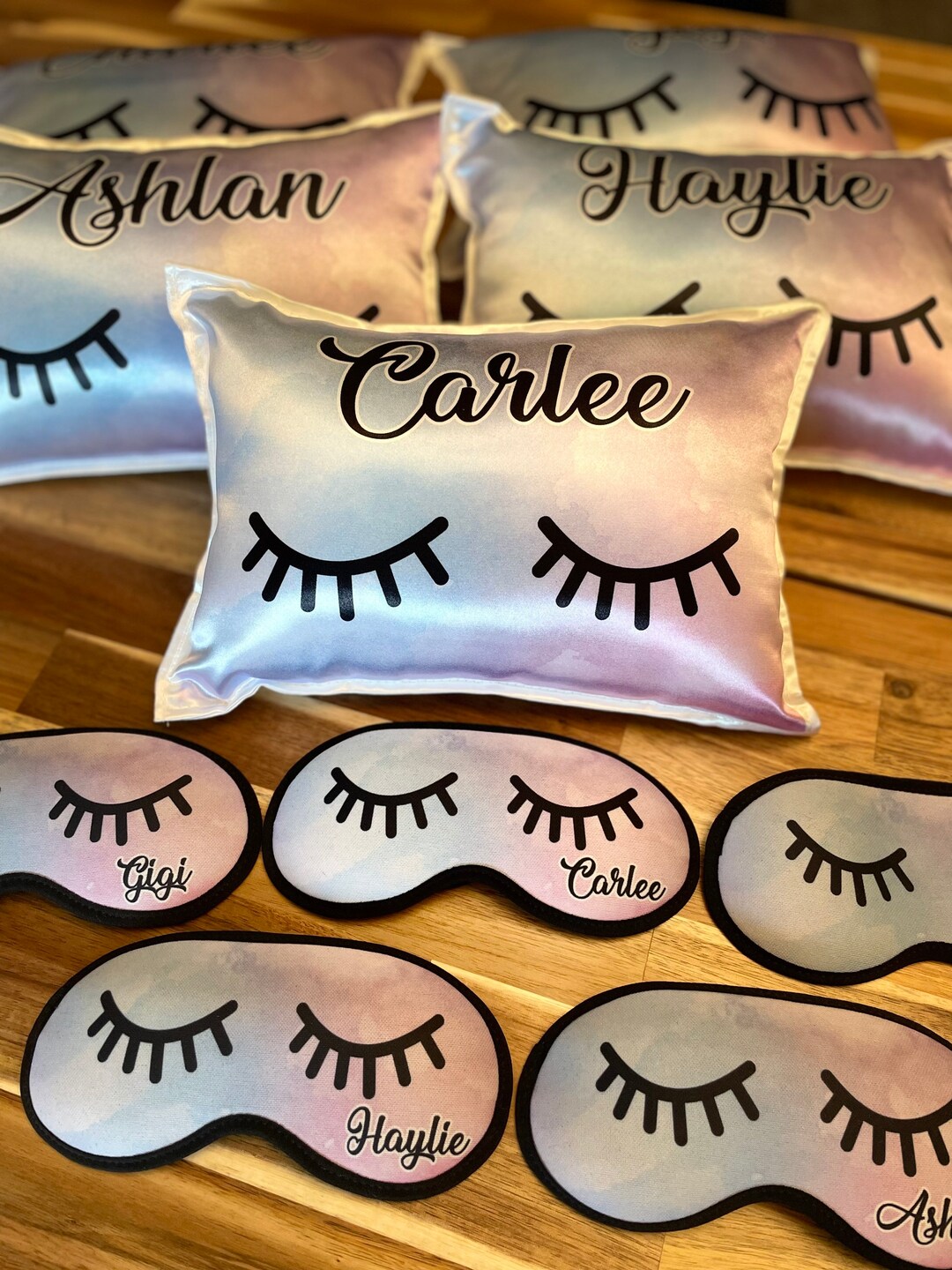 Personalized Pajama Party Kit (pillow and Eye Mask), Sleepover Party ...