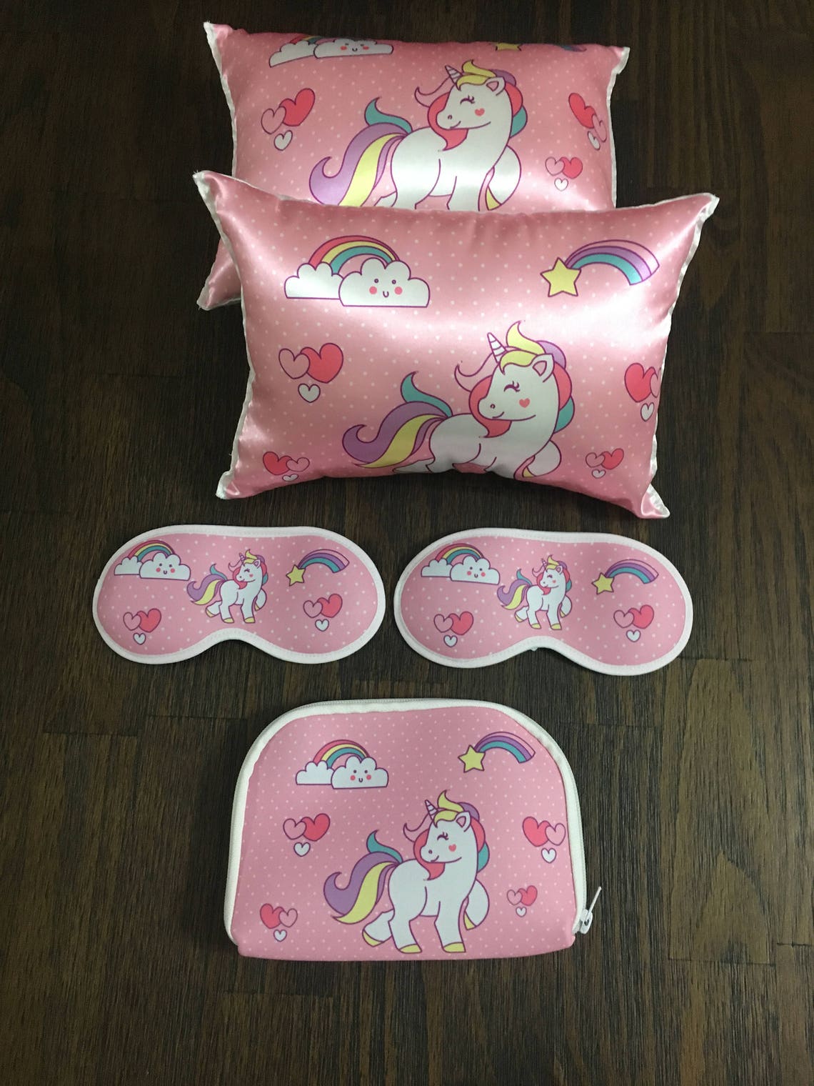 Personalized Pajama Party Kit Sleeping Mask Small Pillow | Etsy