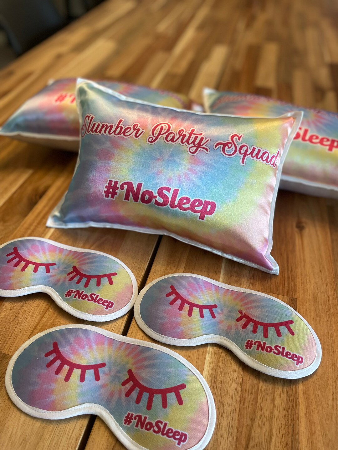 Personalized Slumber Party Squad Kit (pillow and Eye Mask), Sleepover ...
