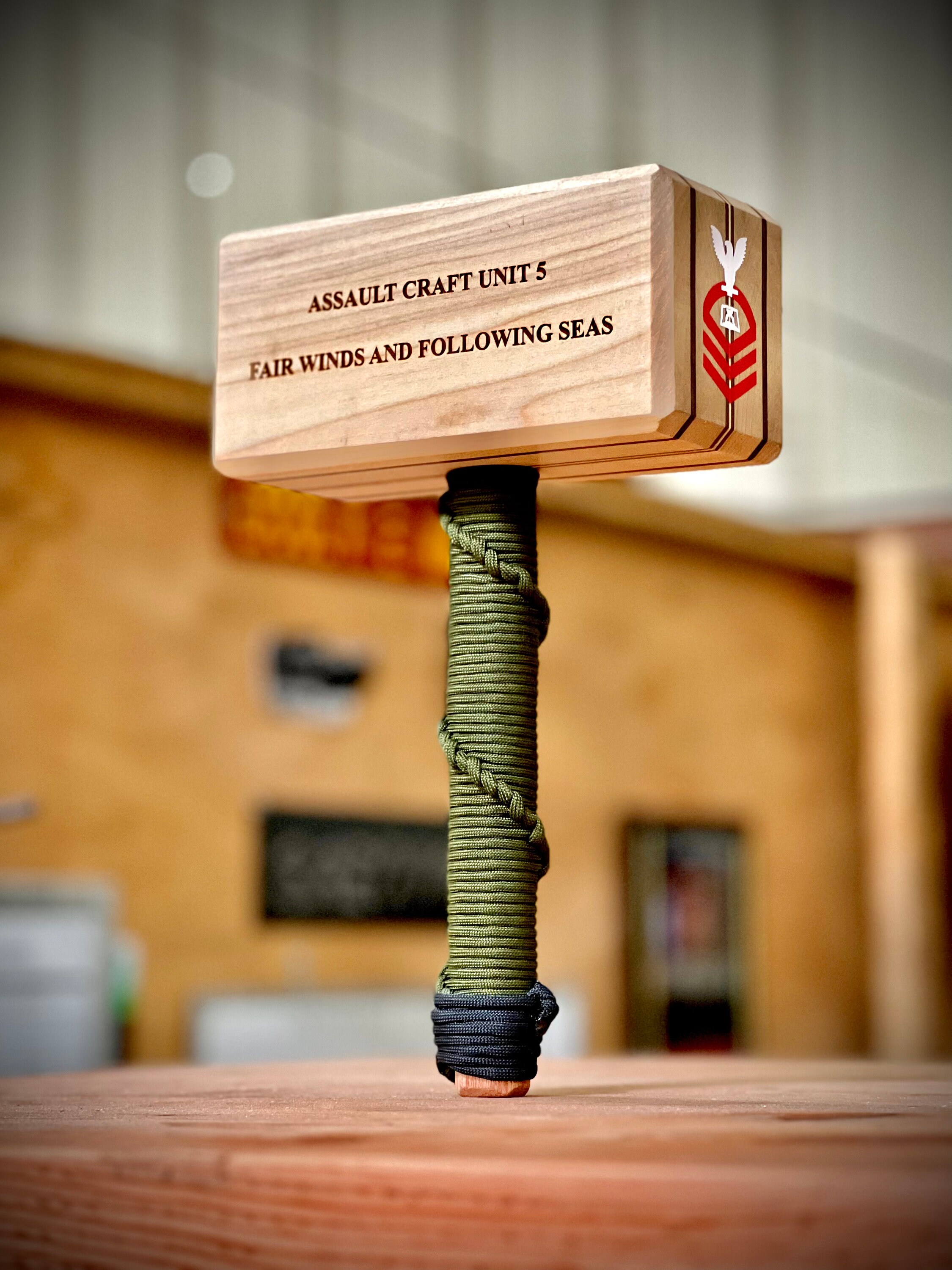 Military Plaque Thor Hammer Wood Plaque Award Custom - Etsy