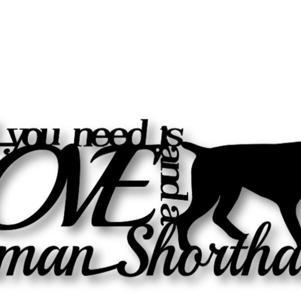 German Shorthair Pointer Metal Sign - Etsy