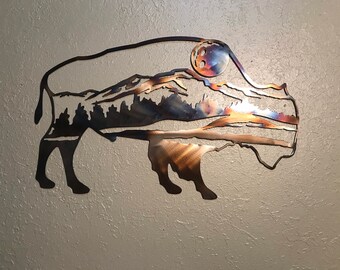 Metal Buffalo Wall Art - Etsy