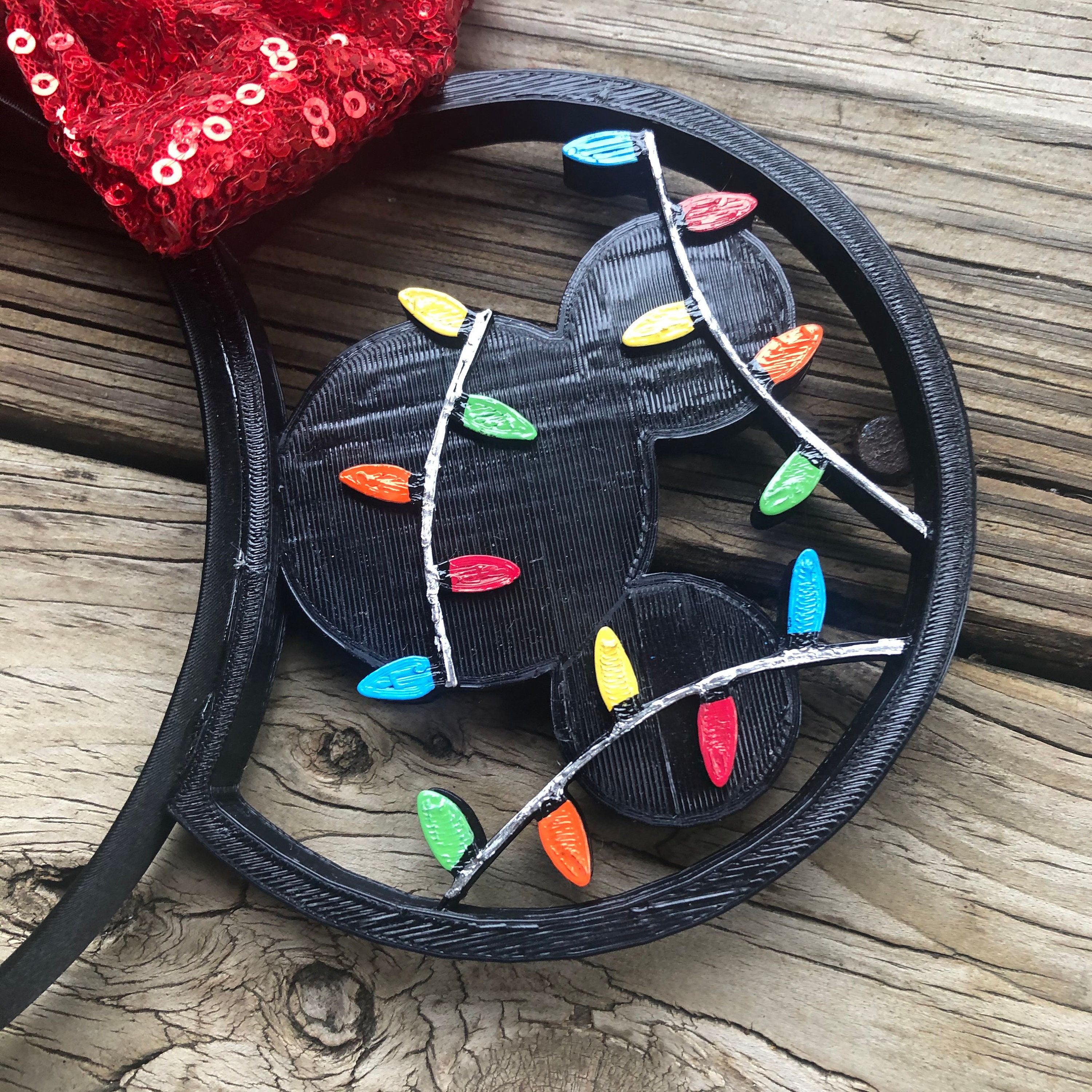 Christmas Party 3D Printed Disney Ears Headband - Etsy