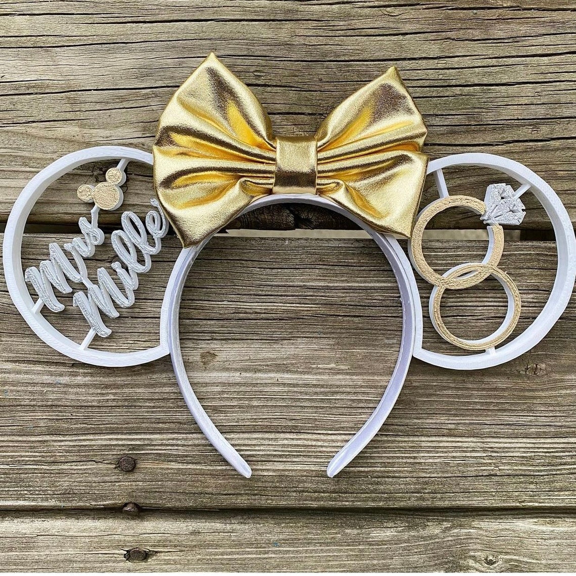 Personalized Bride/wedding Ears 3D Printed Disney Ears - Etsy