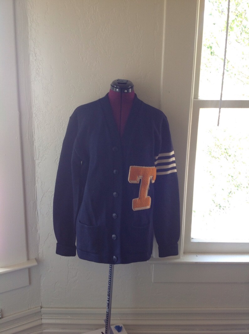 30s Letterman Sweater Jacket Athletic High School College Team Spirit ...