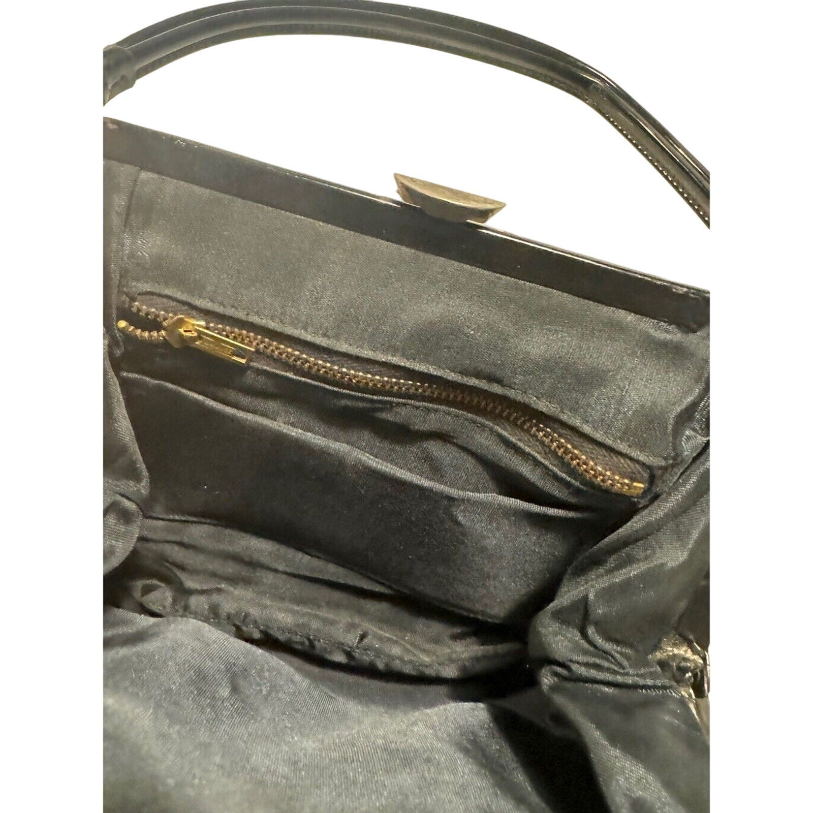 Vintage 1950s Black Patent Leather Box Handbag Purse - Etsy