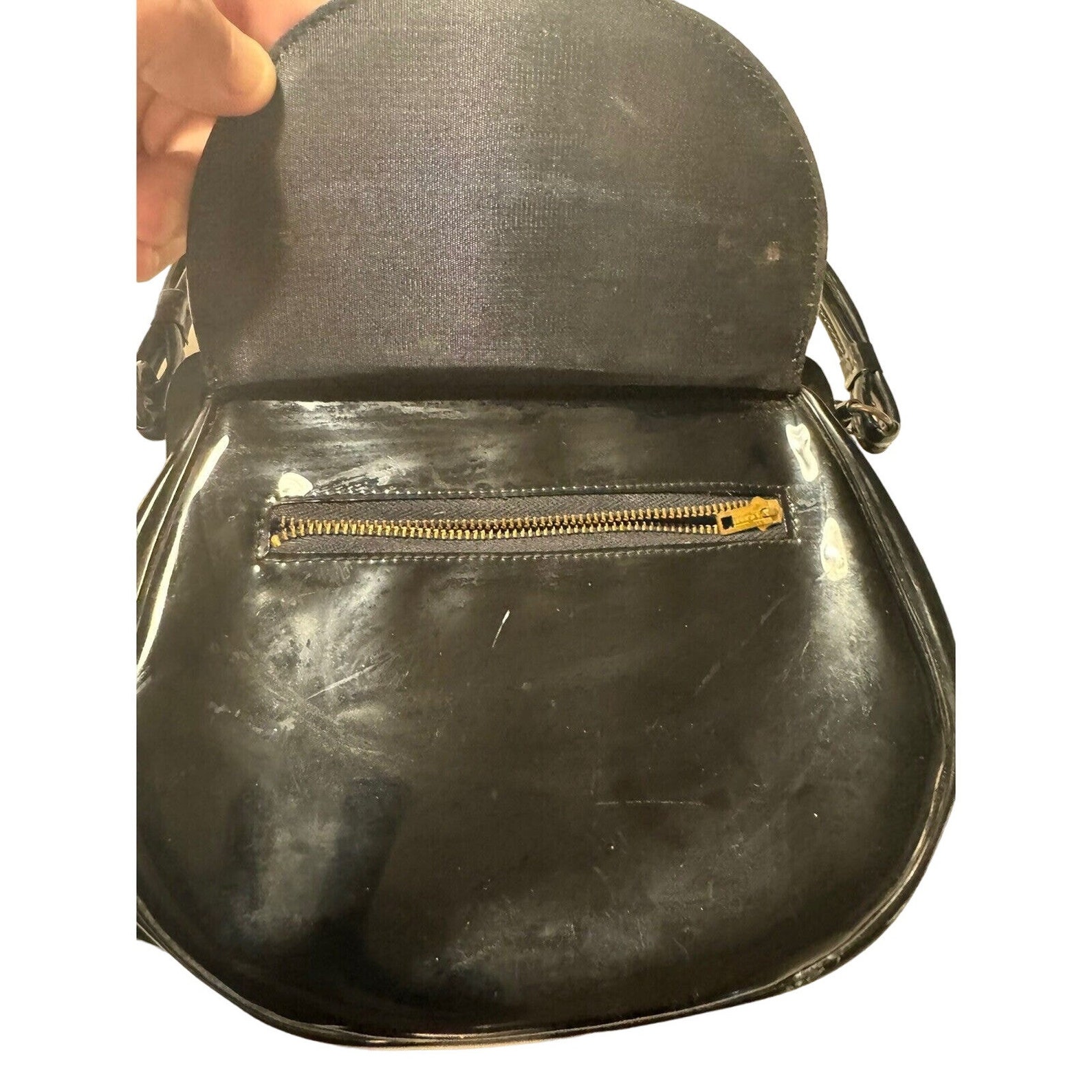 Vintage 1950s Black Patent Leather Box Handbag Purse - Etsy