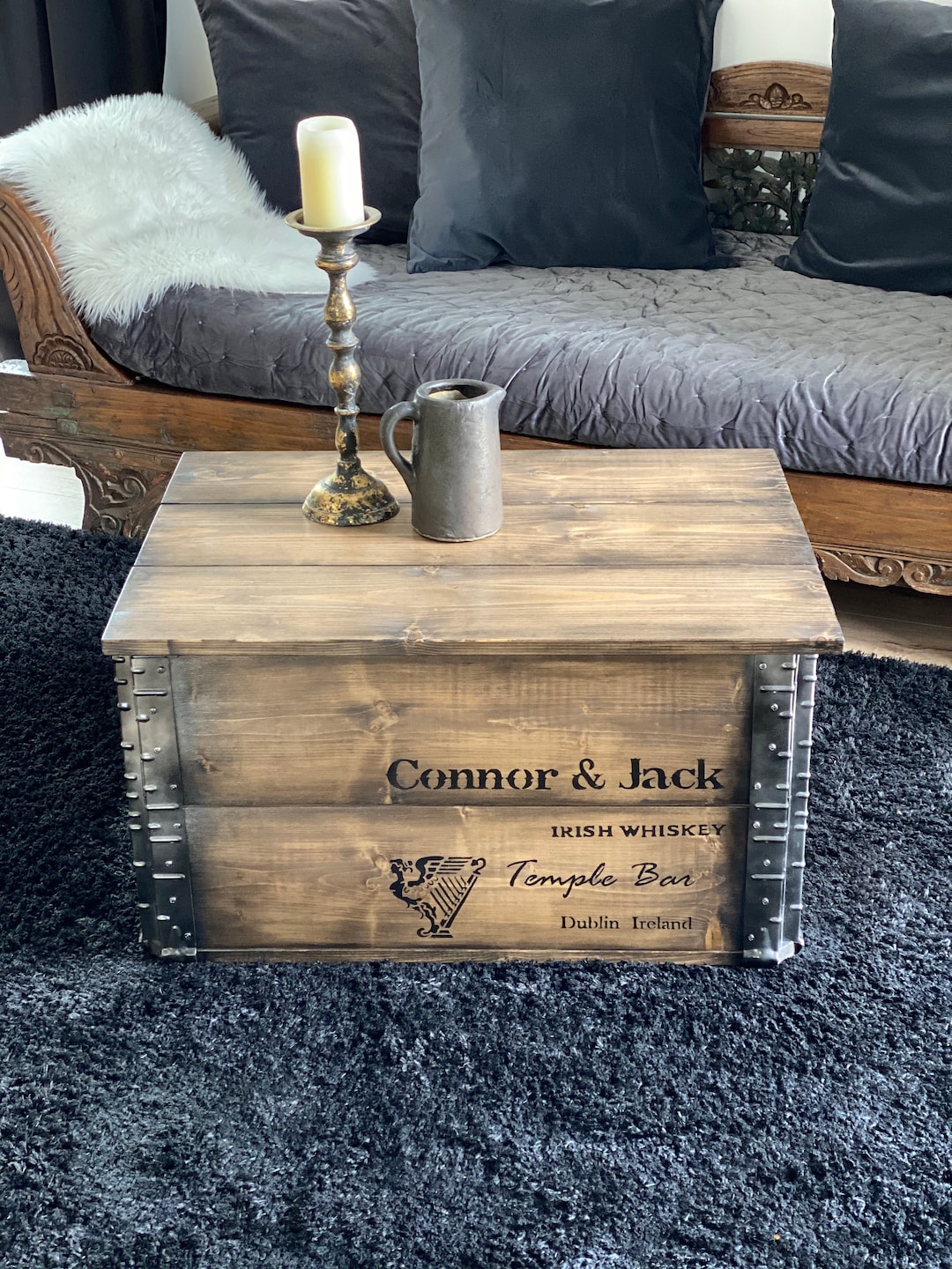 Wooden Box, Cargo Box, Chest, Table, Coffee Table "connor" Coffee Table ...