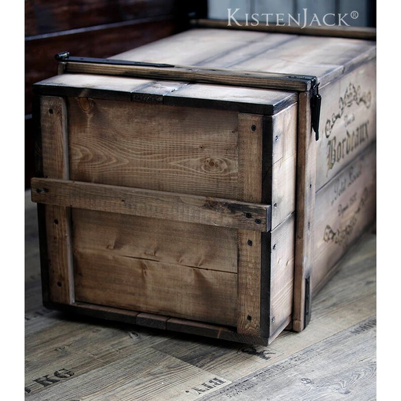 Chest Wooden Box Cargo Box Bench Coffee Table - Etsy