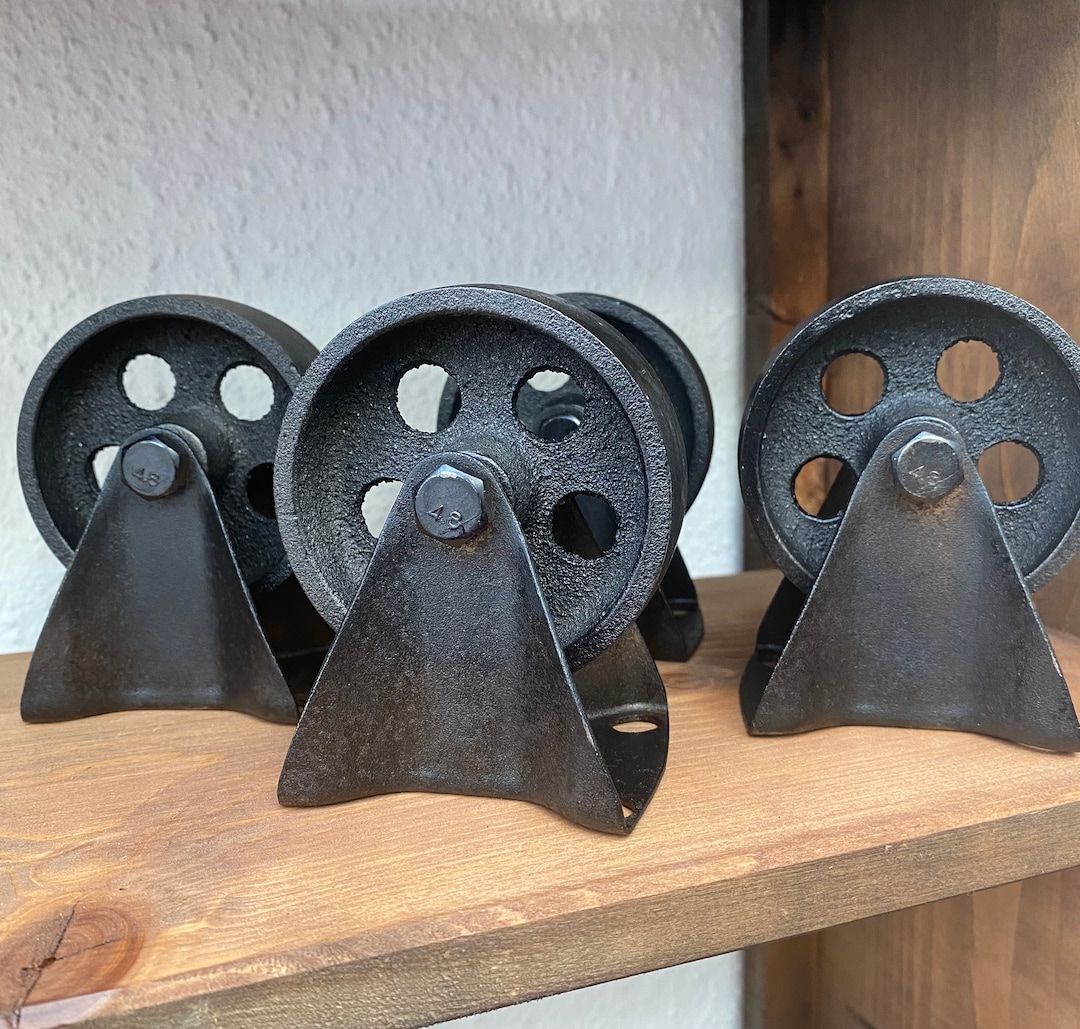 Vintagerollen Größe L Cast-iron Wheels Industrial Räder Retro ...