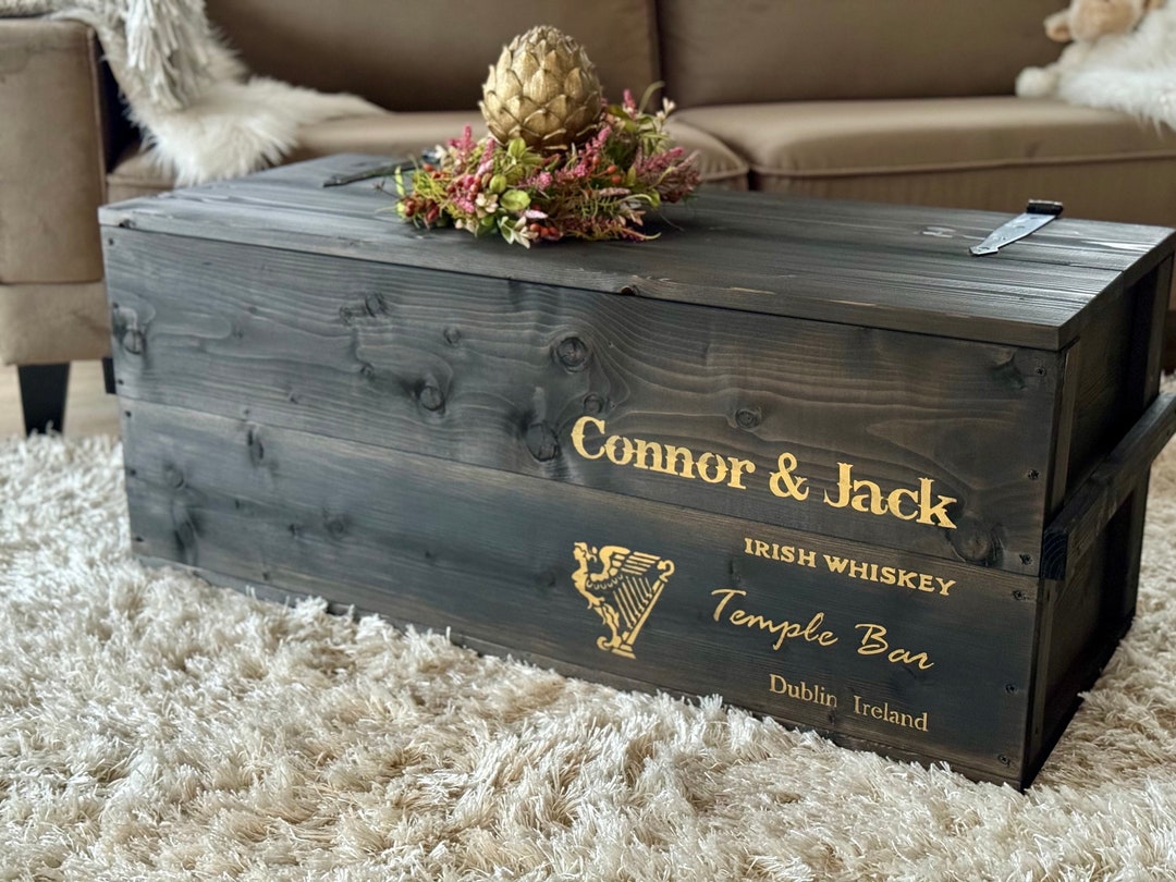 XL Chest "connor" Wooden Box Cargo Box Bench Drinks Crate Coffee Table ...