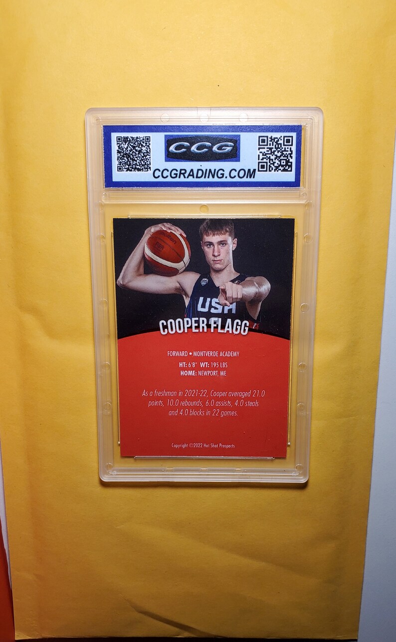 Graded Gem Mint 10 Rookie 2022 COOPER FLAGG - Etsy