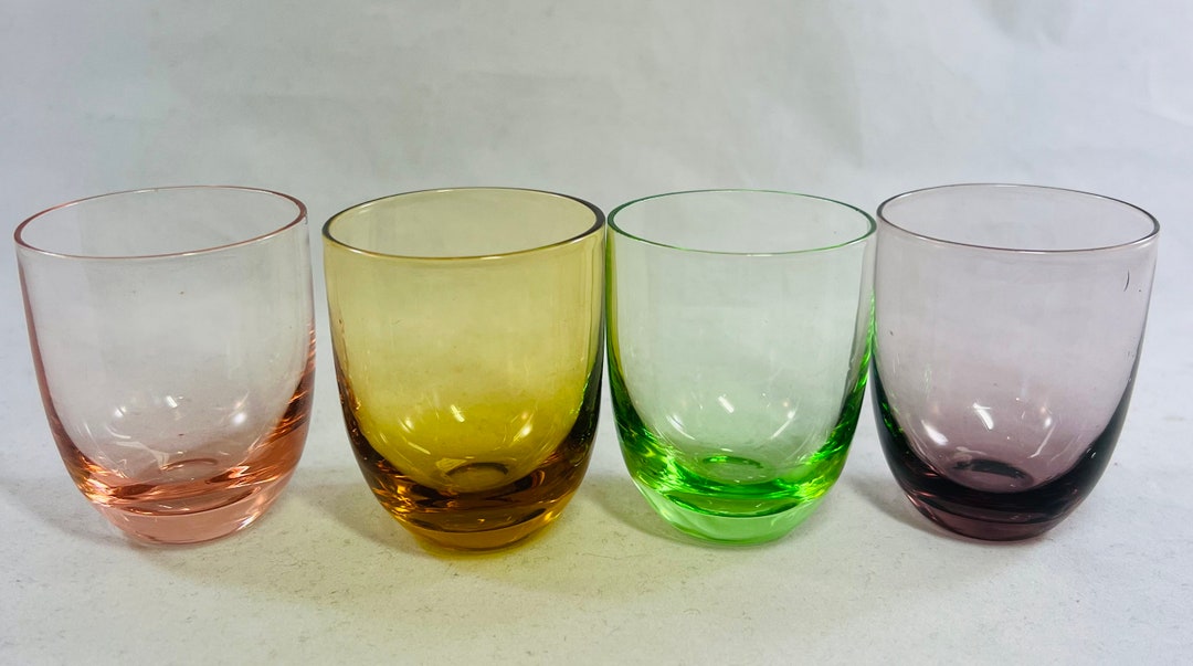 4 Bohemian Crystal Shot Glasses Etsy