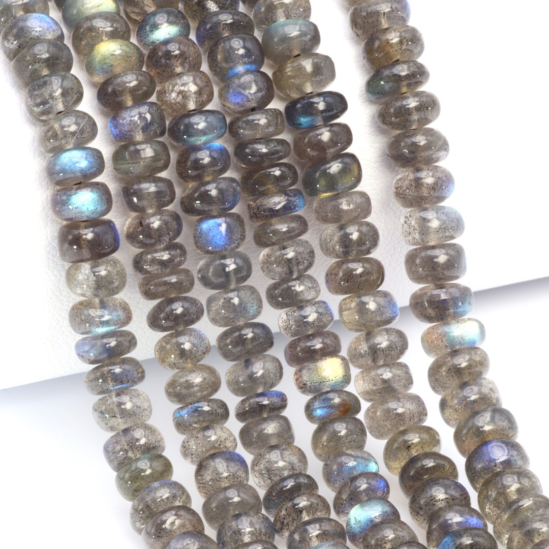Blue Labradorite 6mm Smooth Rondelles 13 Bead Strand - Etsy