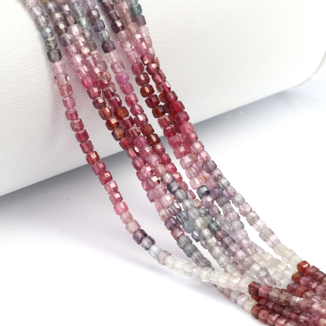 Multi Spinel 2mm Faceted Cubes 13 Bead Strand - Etsy