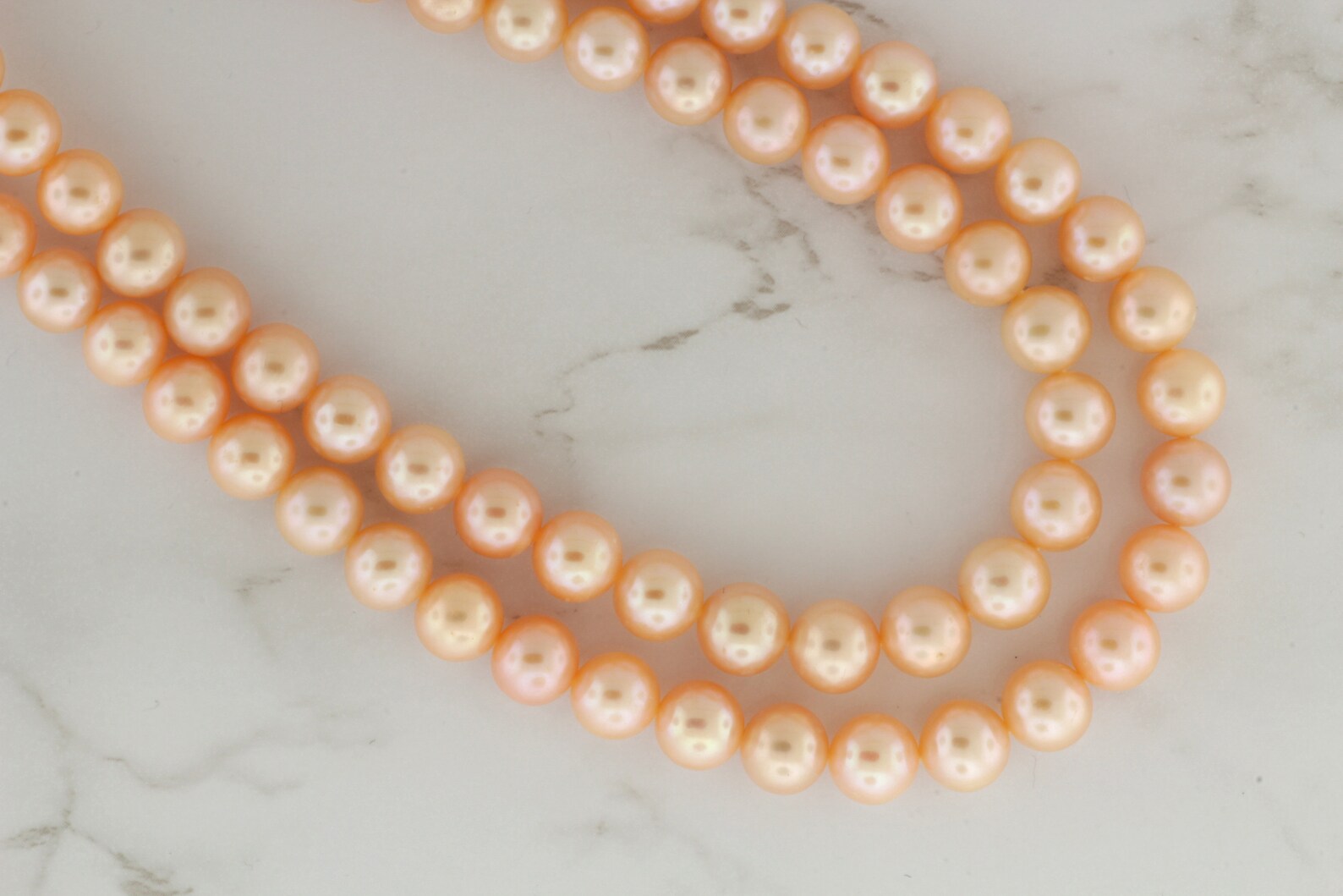 Golden Peach Freshwater Pearl 8mm Smooth Rounds 16 Bead | Etsy