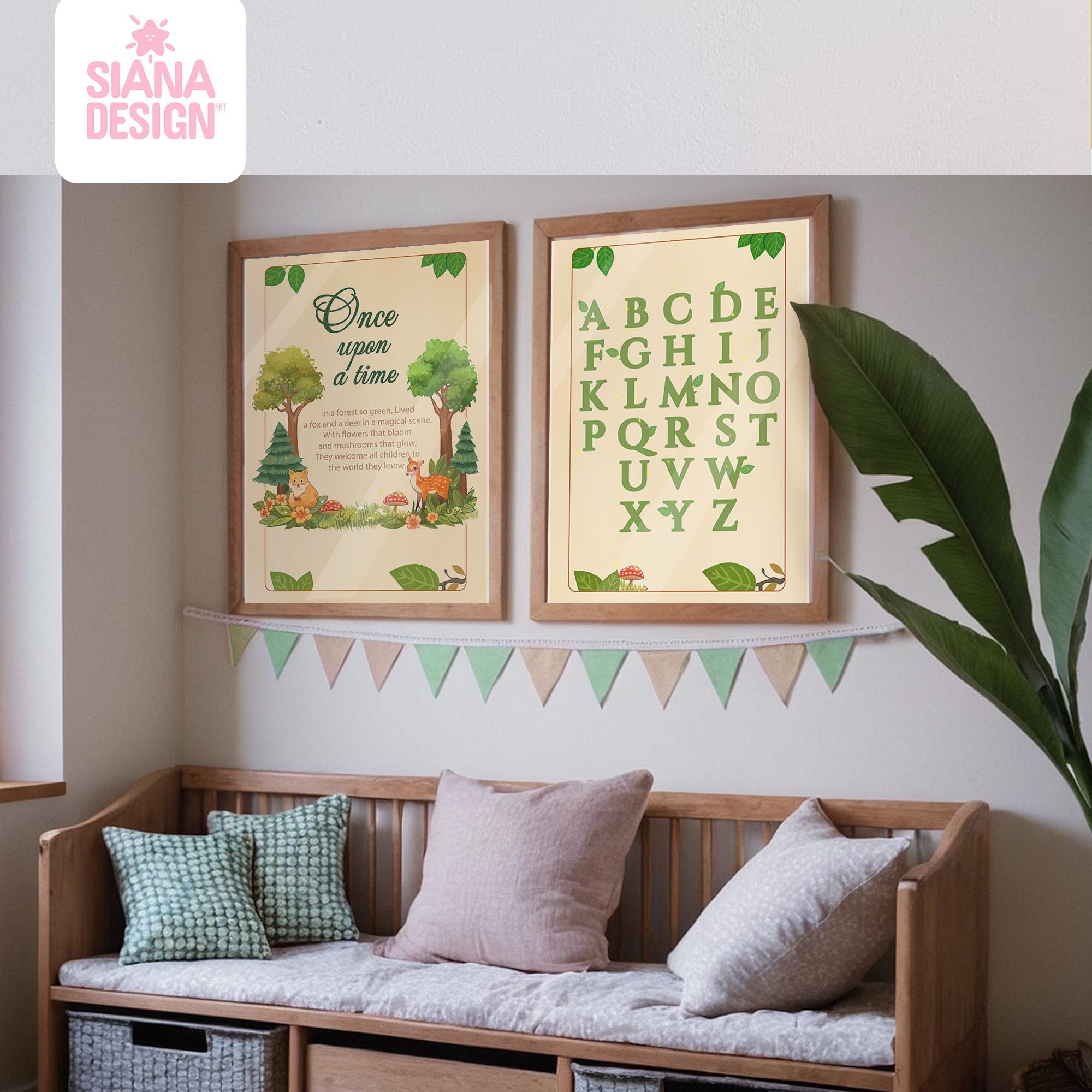 Woodland Alphabet & Story Poster – Digital Download, Kids Room Alphabet ...
