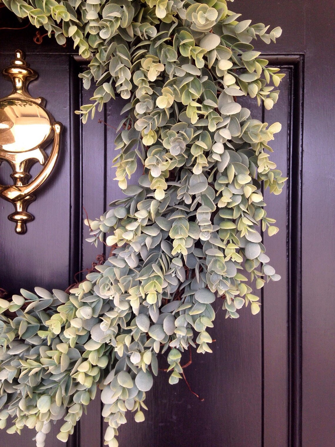 Farm House Wreath Eucalyptus Wreath With Burlap Bow . - Etsy