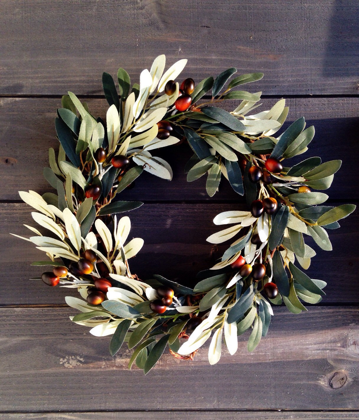 Faux Small Olive Wreath Rustic Farm House Olive Wreath - Etsy