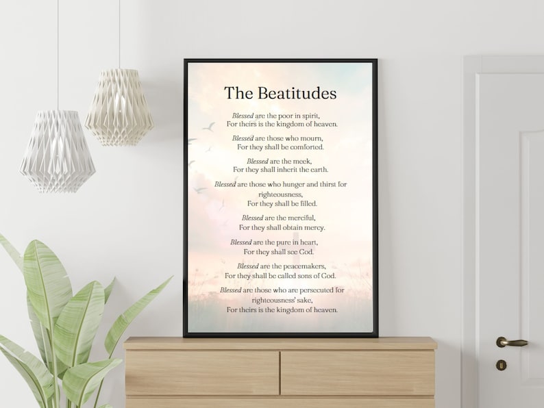 The Beatitudes Bible Verse OSB KJV Digital Download - Etsy