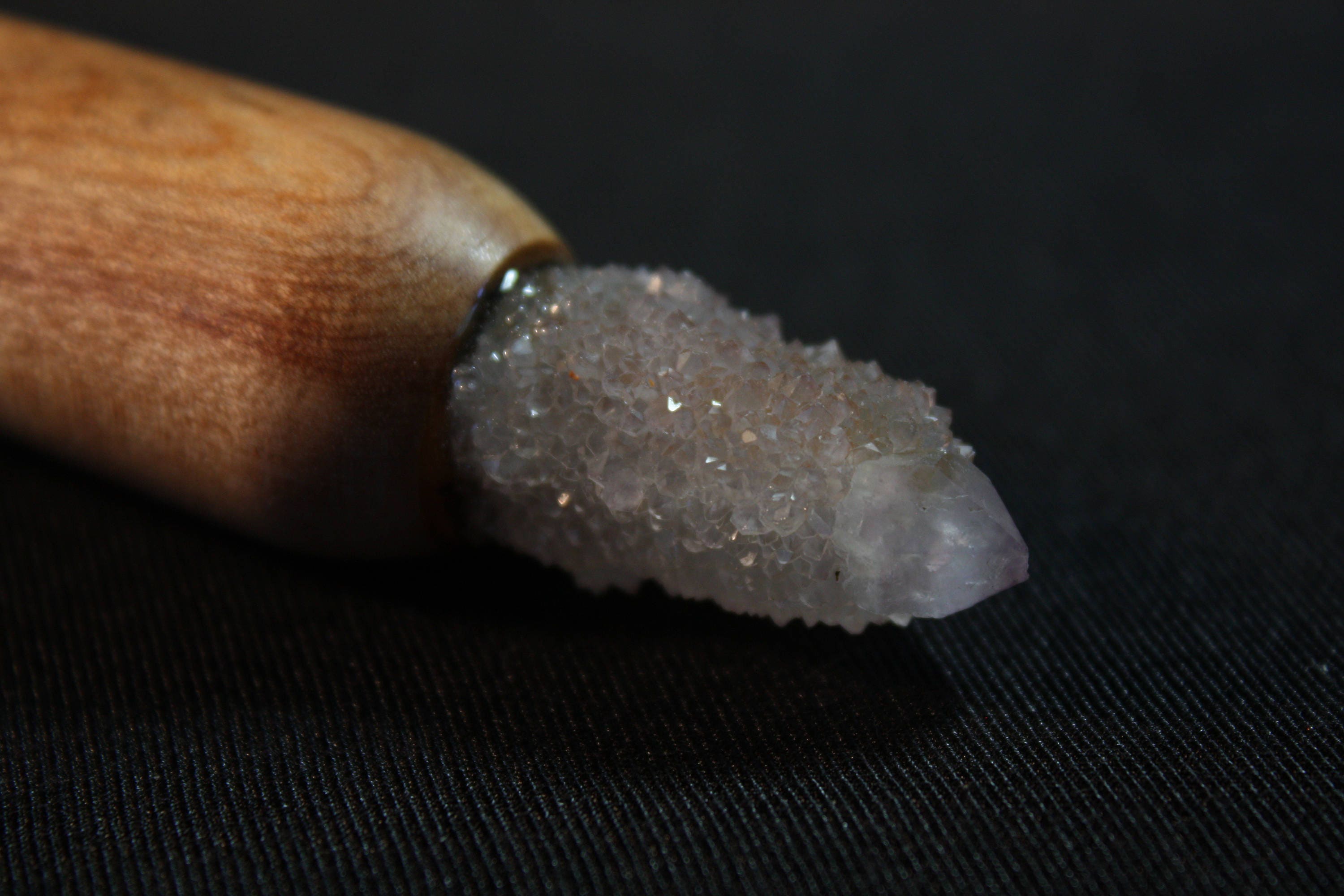 Hand Made Flame Birch Metaphysical Wood Wand With Spirit Quartz and ...