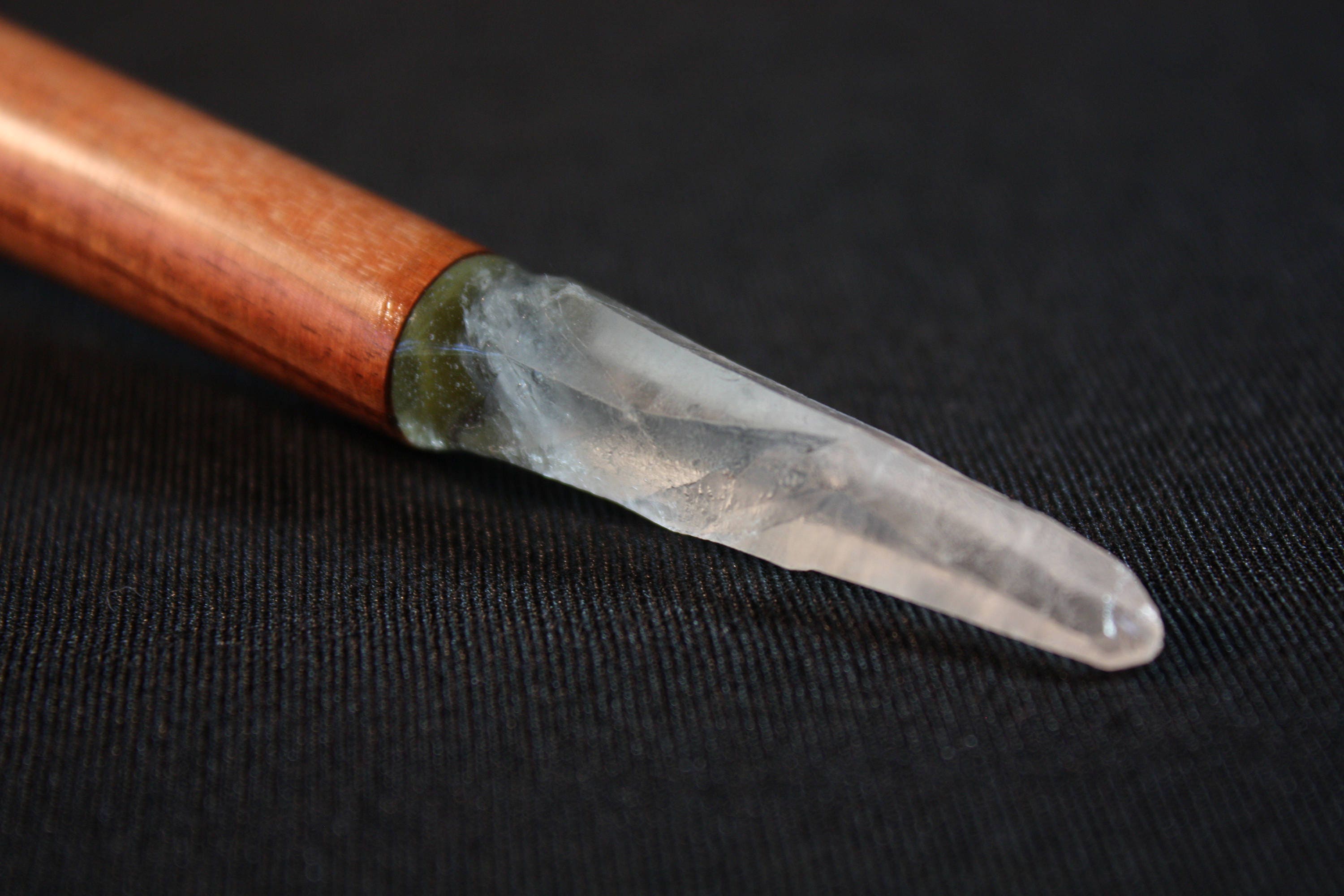 Hand Made Bolivian Rosewood Metaphysical Wood Wand With Purple Fluorite ...