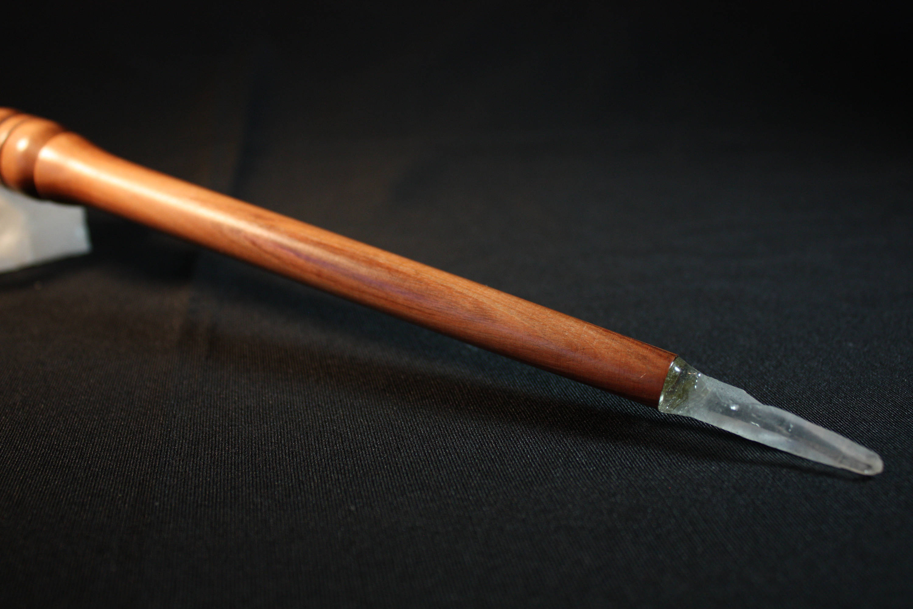 Hand Made Bolivian Rosewood Metaphysical Wood Wand With Purple Fluorite ...