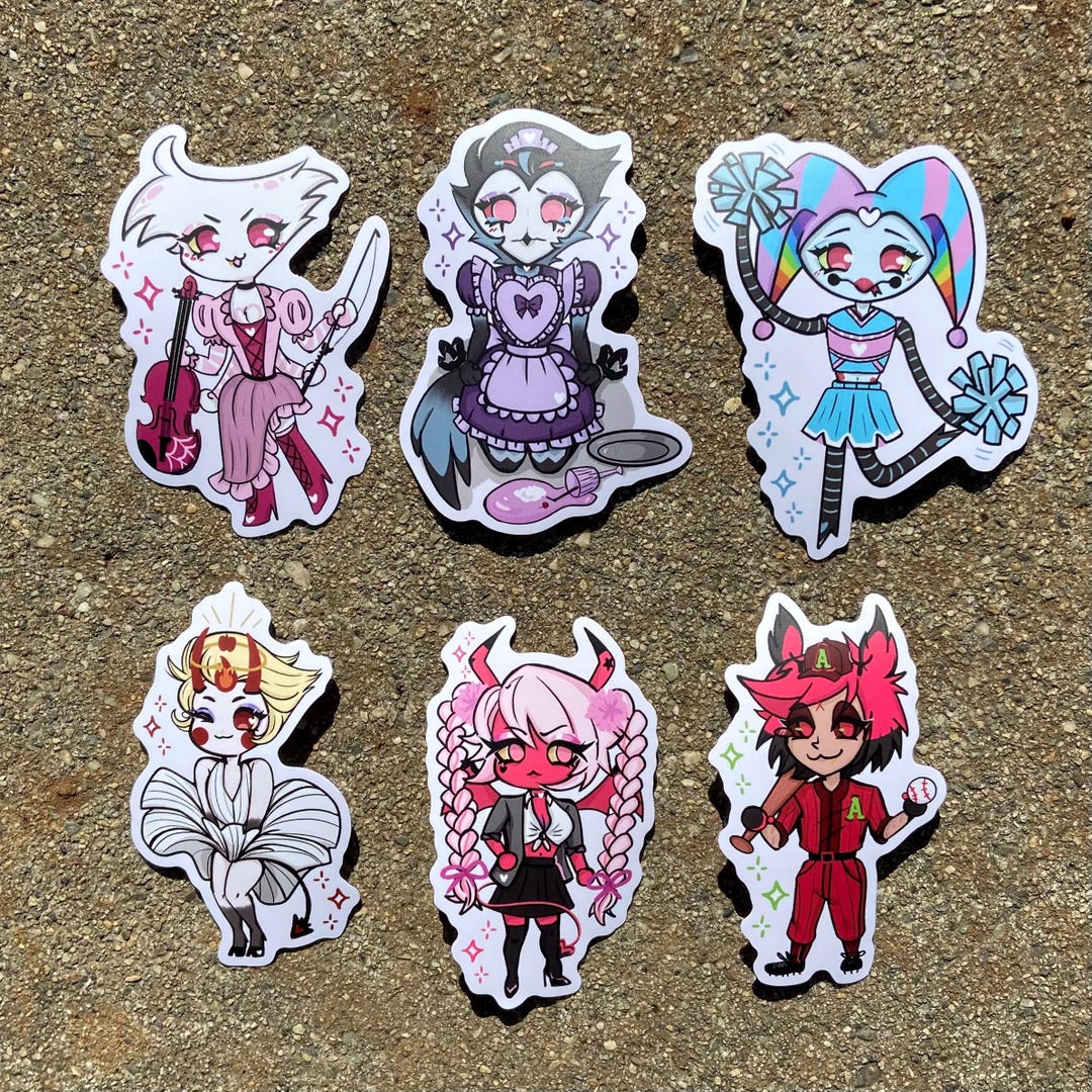 Buy Hellaverse Hazbin Hotel Helluva Boss Cosplay Vinyl Stickers Die-cut ...