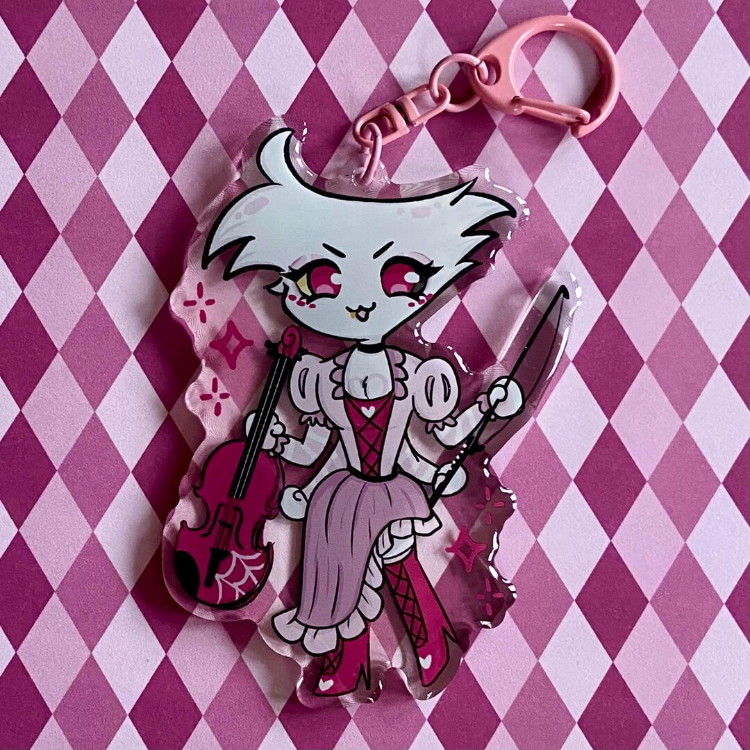 Angel Dust Hazbin Hotel Acrylic Keychain | Hellaverse Cosplay (3.5") - Etsy