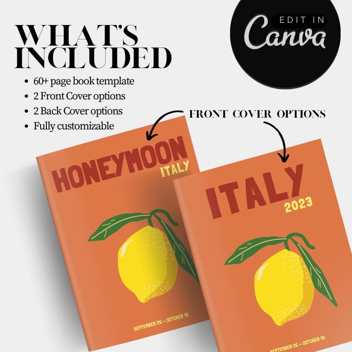 ITALY Travel Photo Book Template | Decorative Coffee Table Book ...