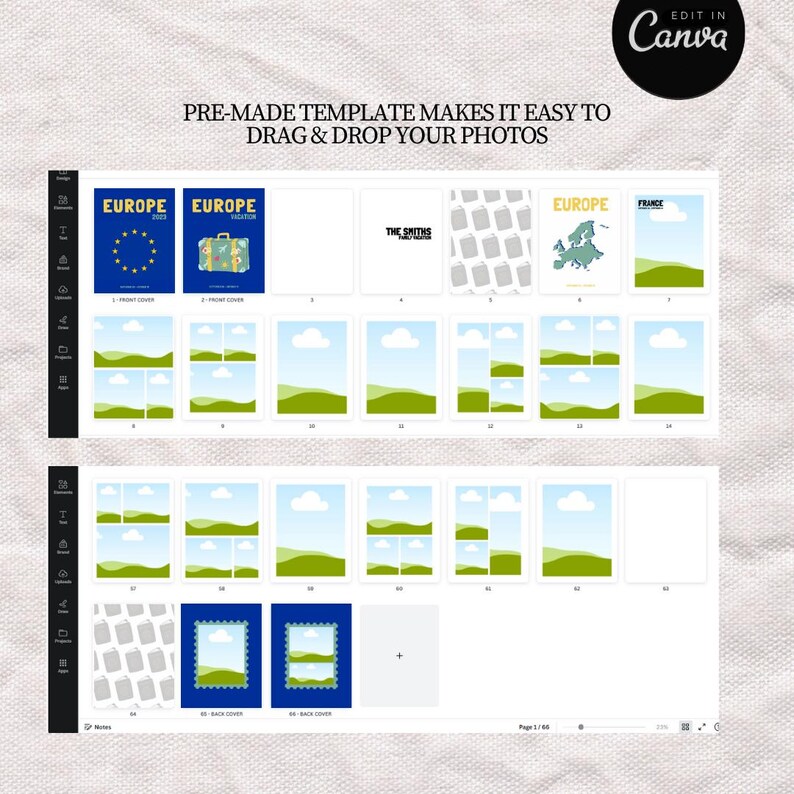 EUROPE Travel Photo Book Template | Decorative Coffee Table Book ...