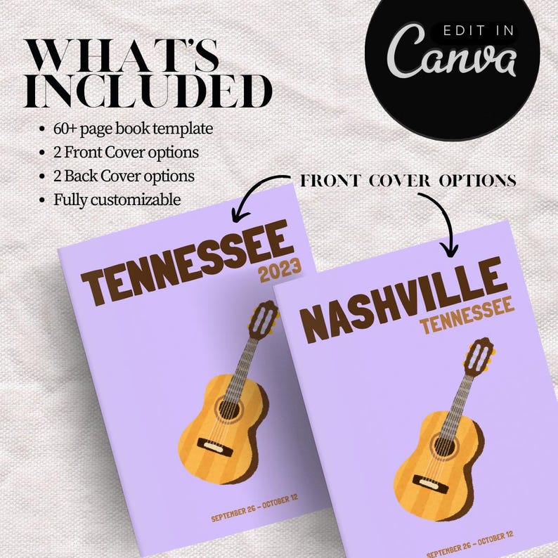 TENNESSEE Travel Photo Book Template | Decorative Coffee Table Book ...