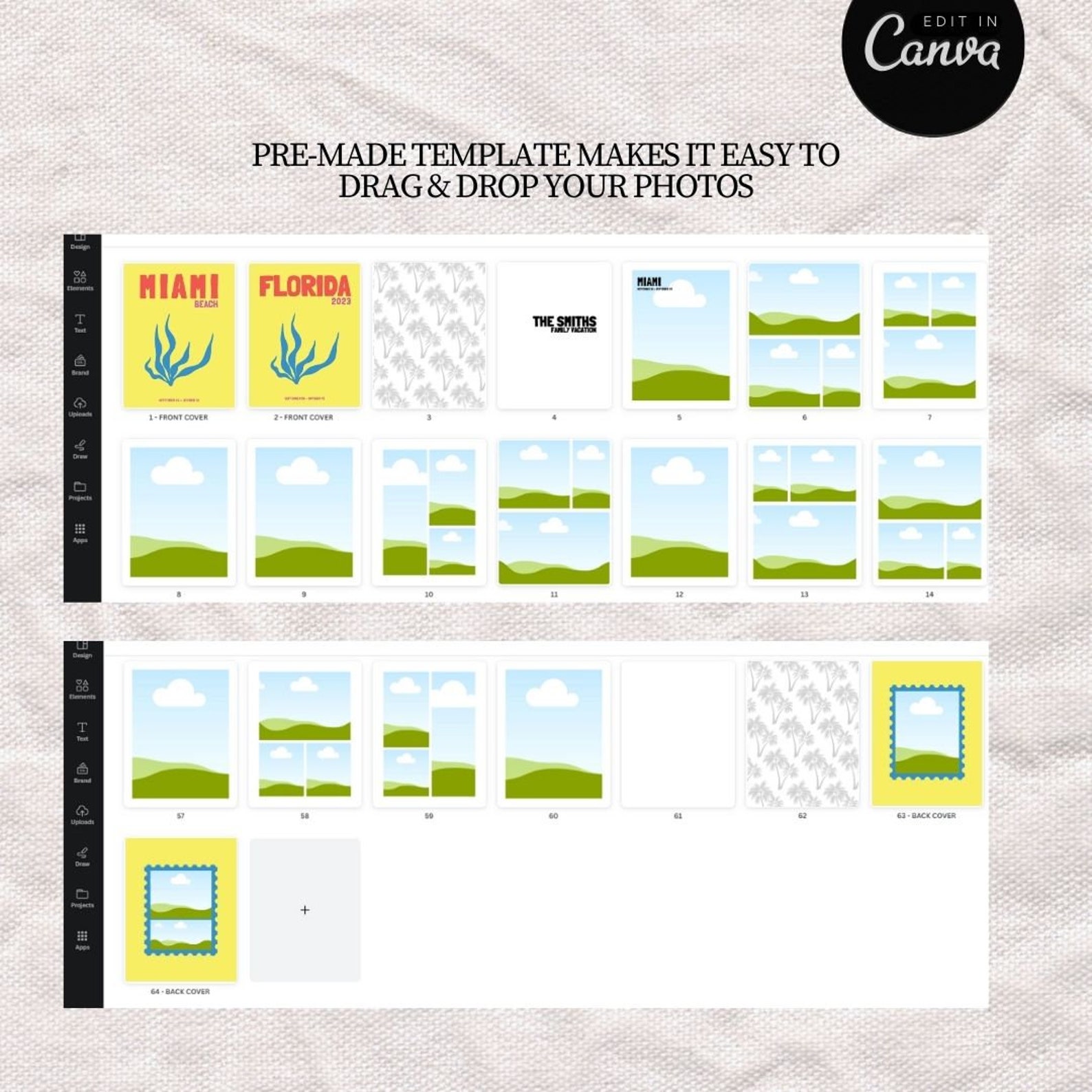 FLORIDA Travel Photo Book Template | Decorative Coffee Table Book ...