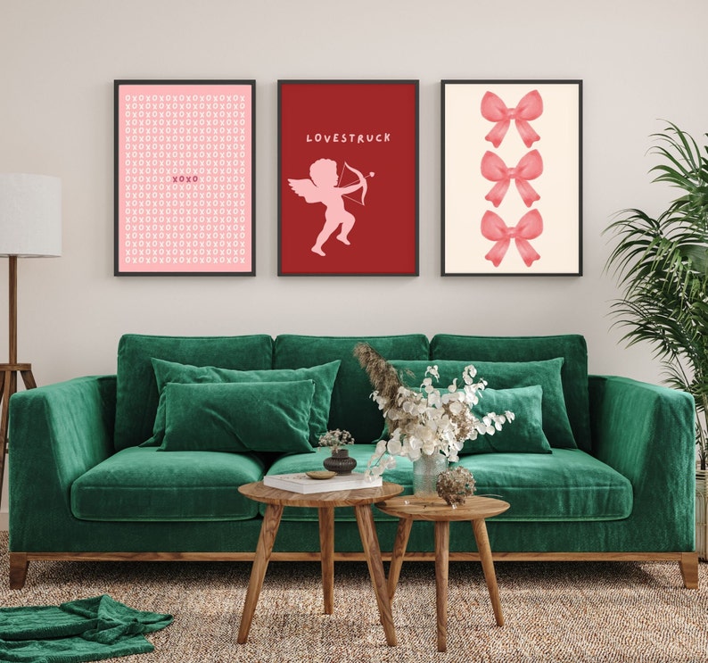 VALENTINE'S DAY Decor Set Set of 6 Prints Valentines Gallery Wall ...