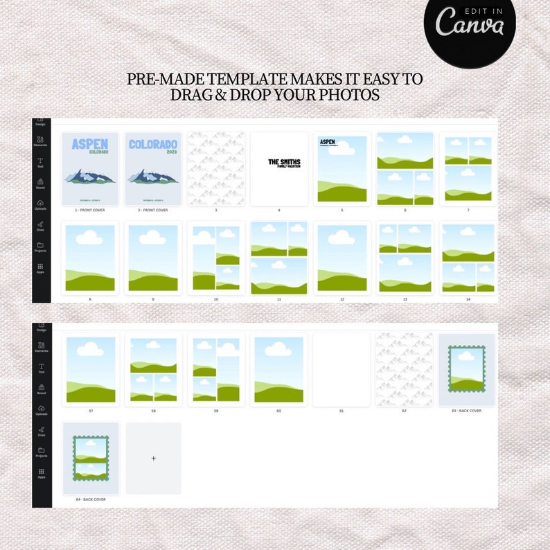 COLORADO Travel Photo Book Template | Decorative Coffee Table Book ...