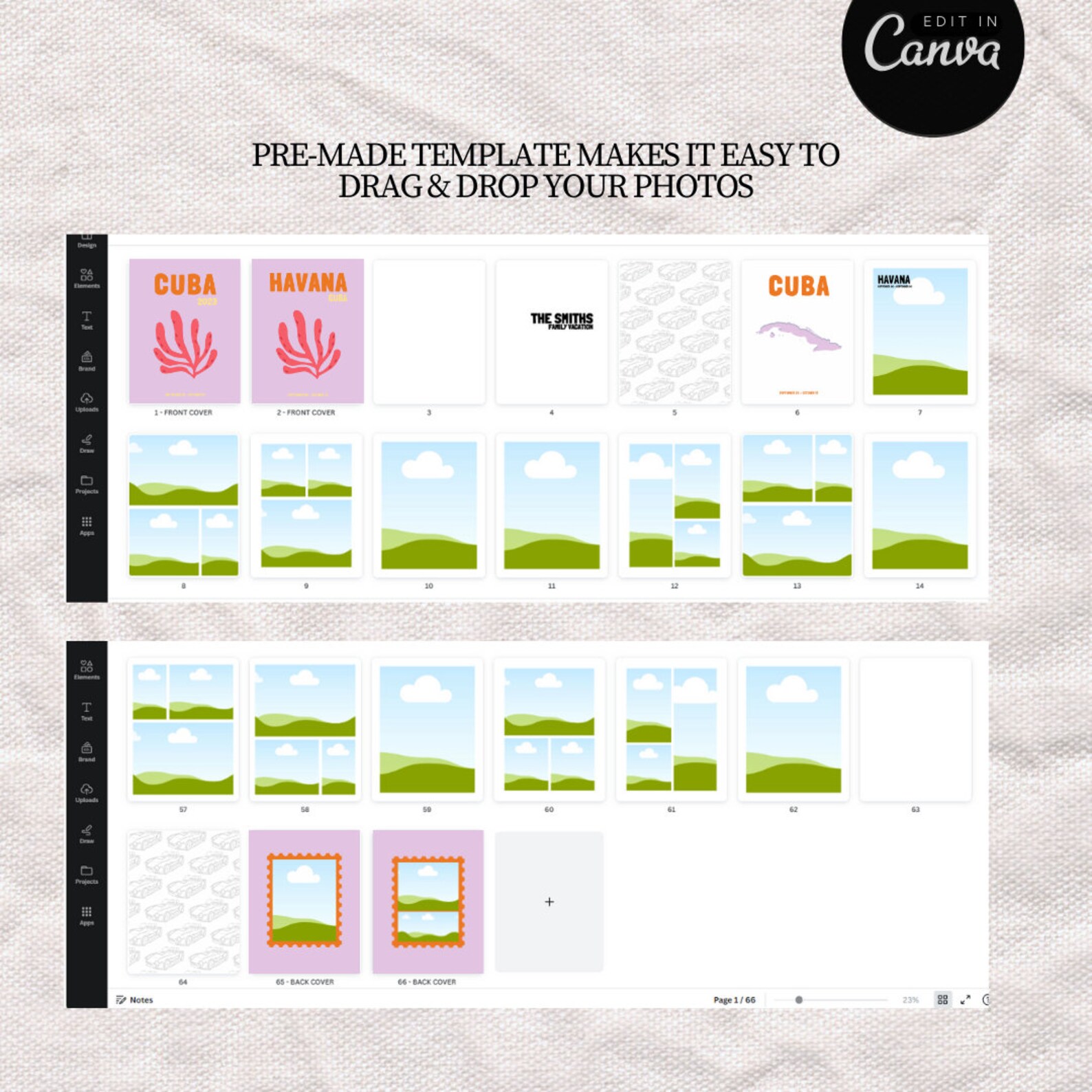 CUBA Travel Photo Book Template Decorative Coffee Table Book ...