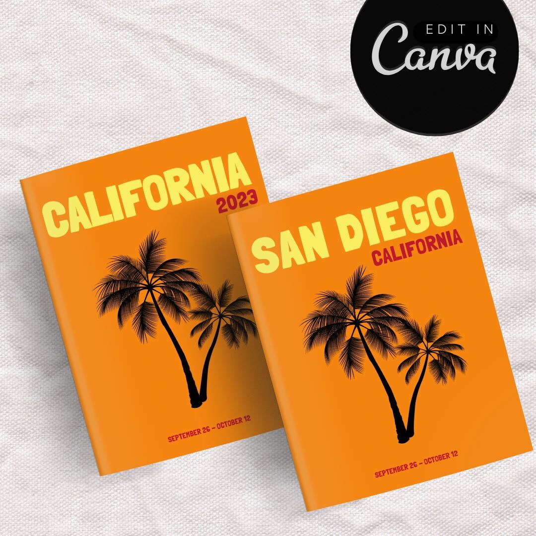 CALIFORNIA Travel Photo Book Template | Decorative Coffee Table Book ...