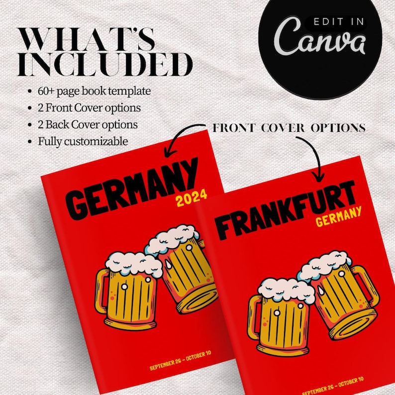GERMANY Travel Photo Book Template | Decorative Coffee Table Book ...